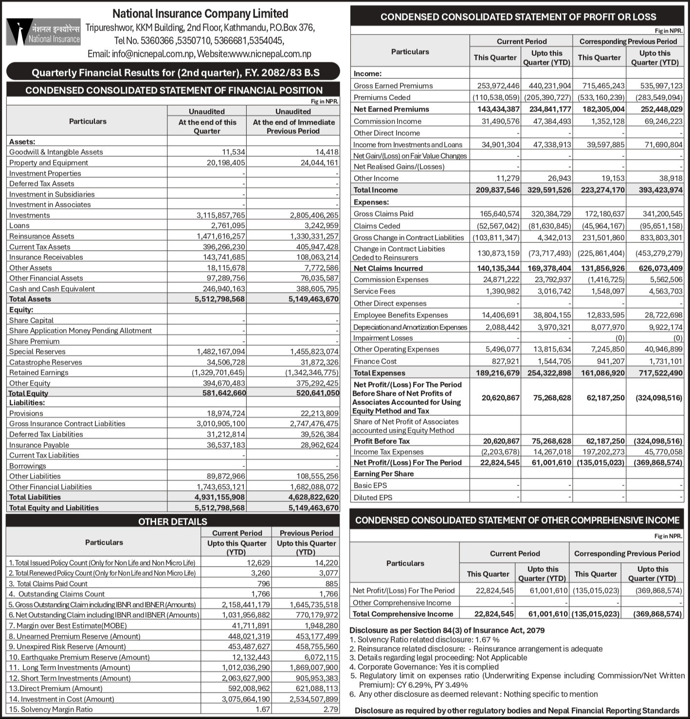 NATIONAL INSURANCE COMPANY LIMITED :: Home